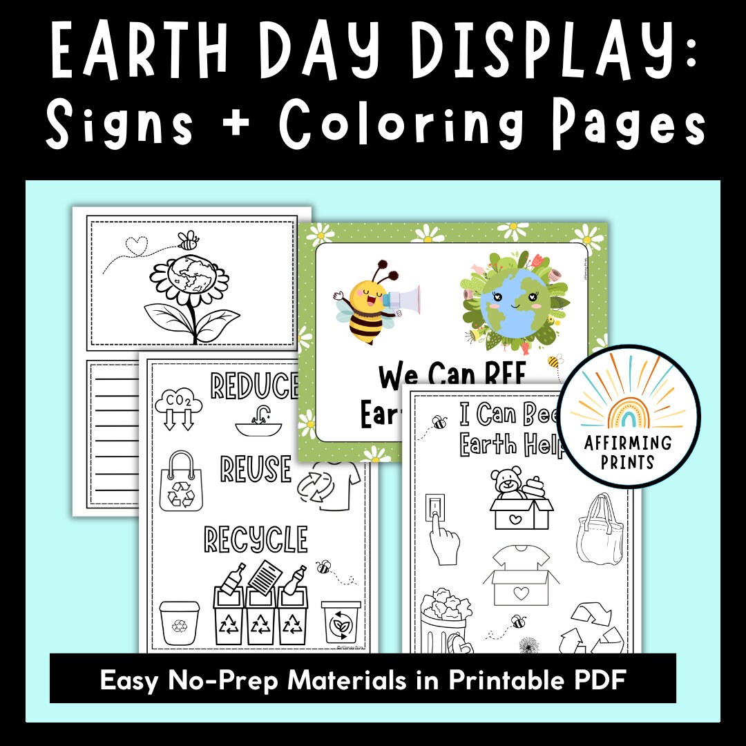 Earth Day Bulletin Board, Earth Day Coloring Pages, Earth Day Writing ...