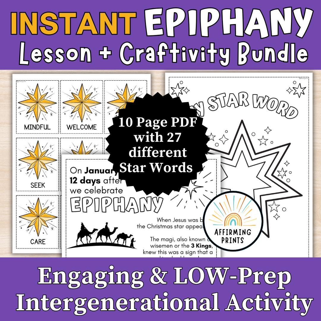Epiphany Lesson, Three Kings Craft, Star Words Activity, Three Kings ...