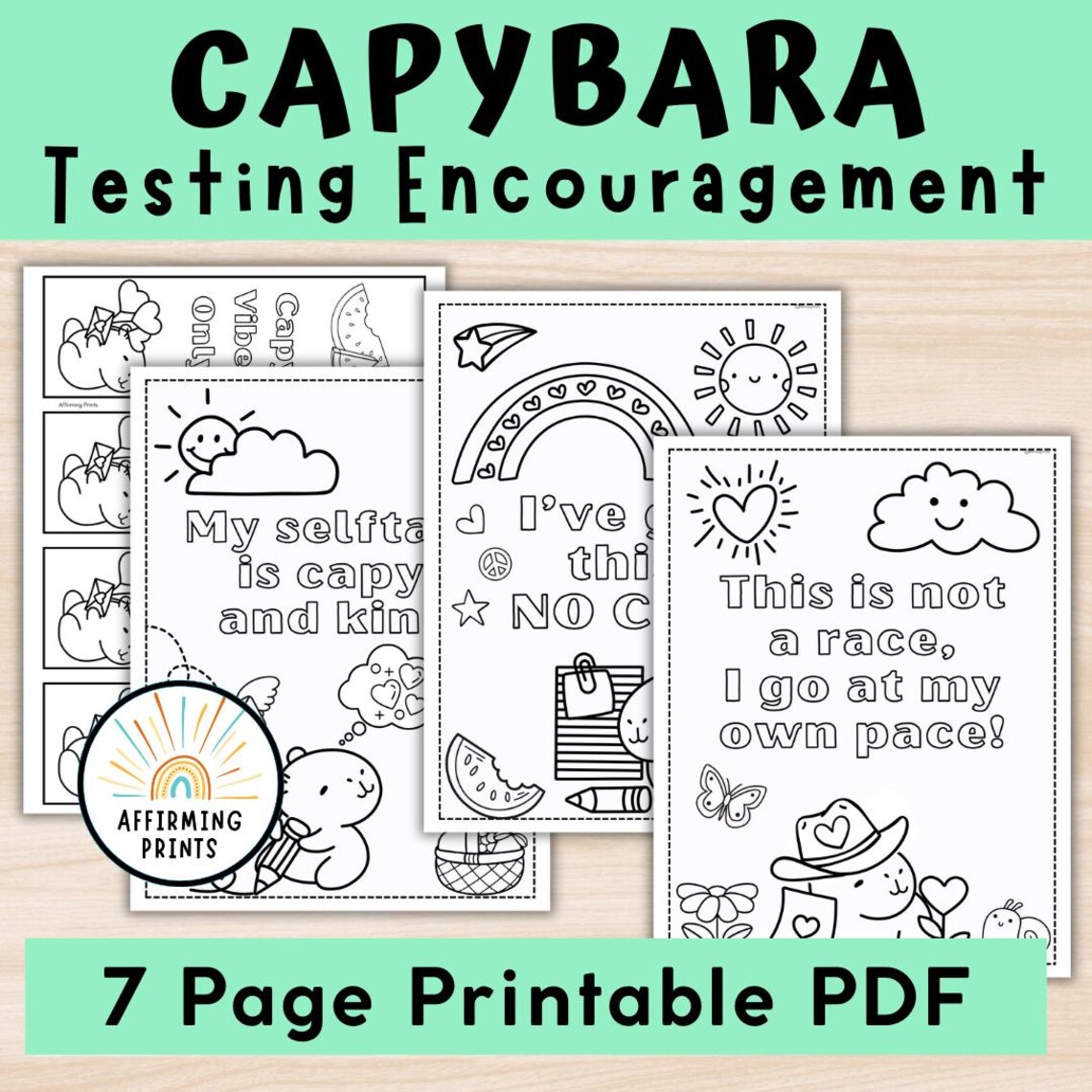 Capybara Testing Encouragement Notes, Testing Motivation Posters ...