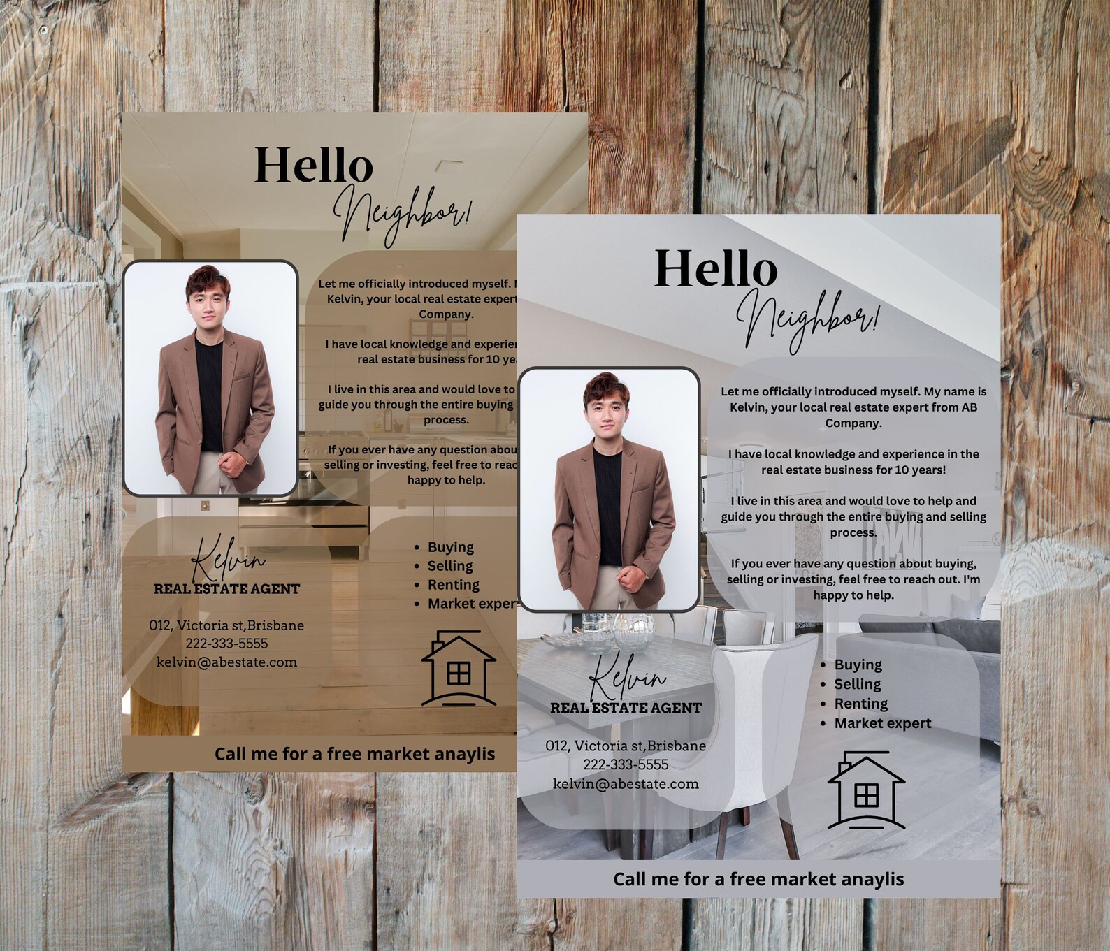 Realtor Introduction Letter Bundle, Set of 2 Neighbor Intro Template ...