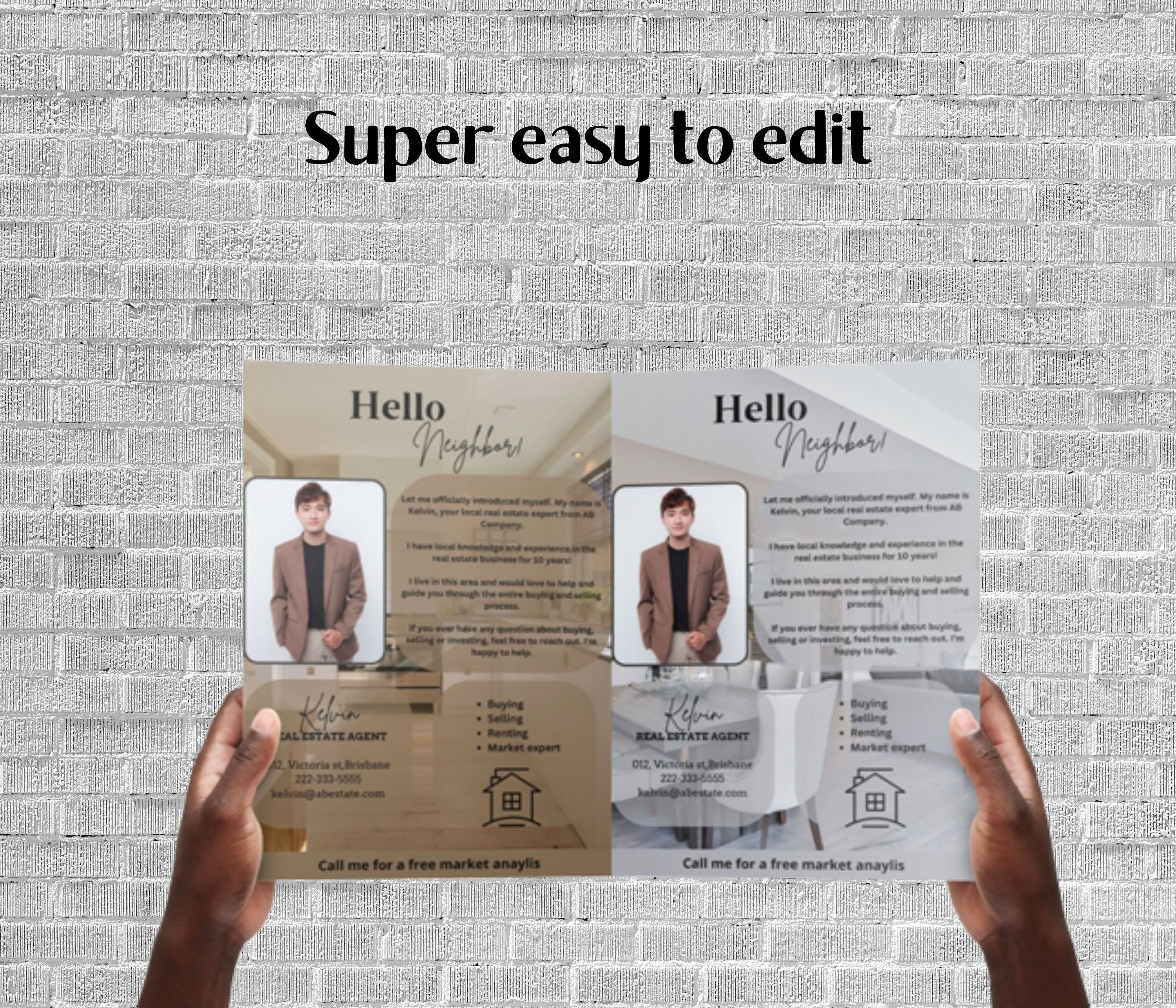 Realtor Introduction Letter Bundle, Set of 2 Neighbor Intro Template ...