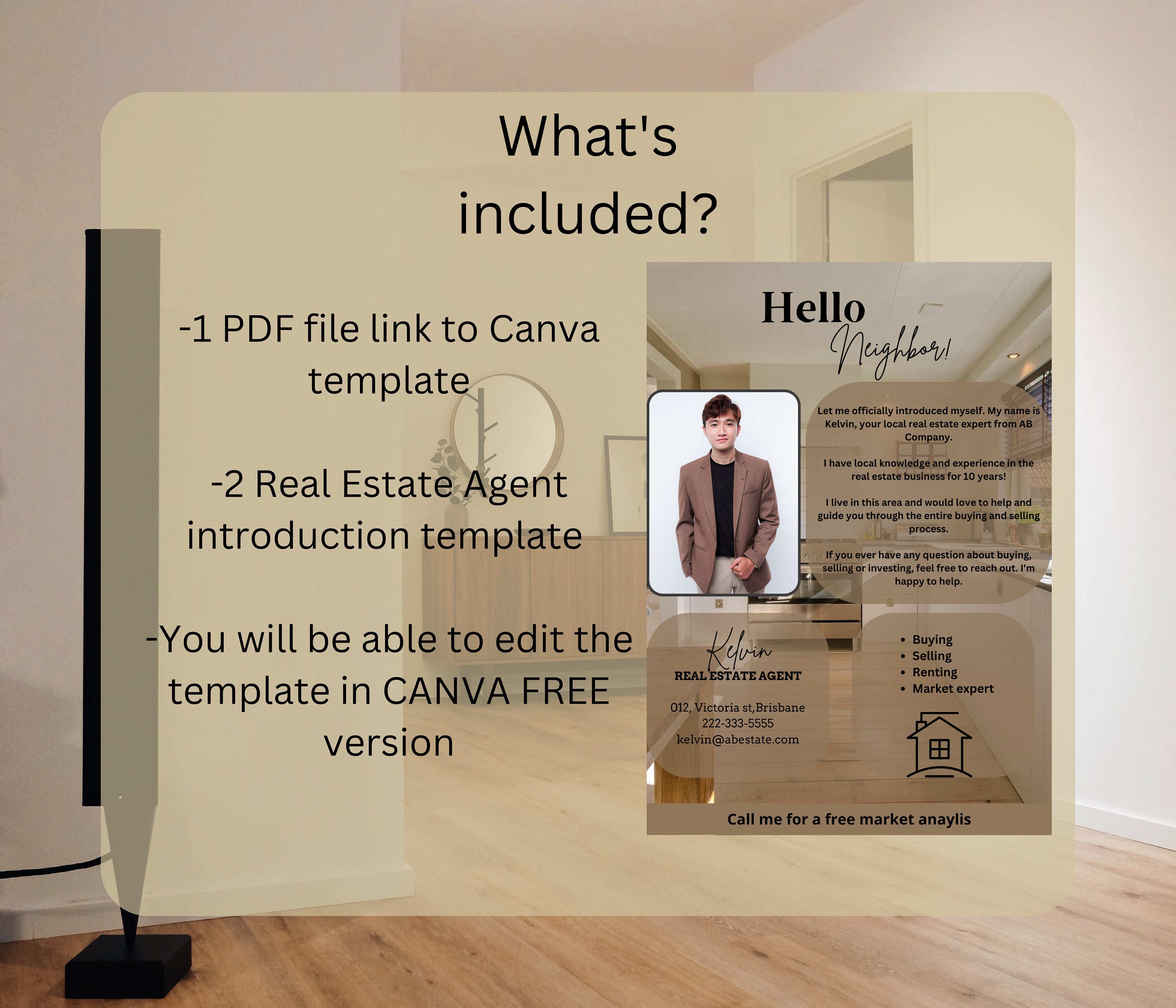 Realtor Introduction Letter Bundle, Set of 2 Neighbor Intro Template ...