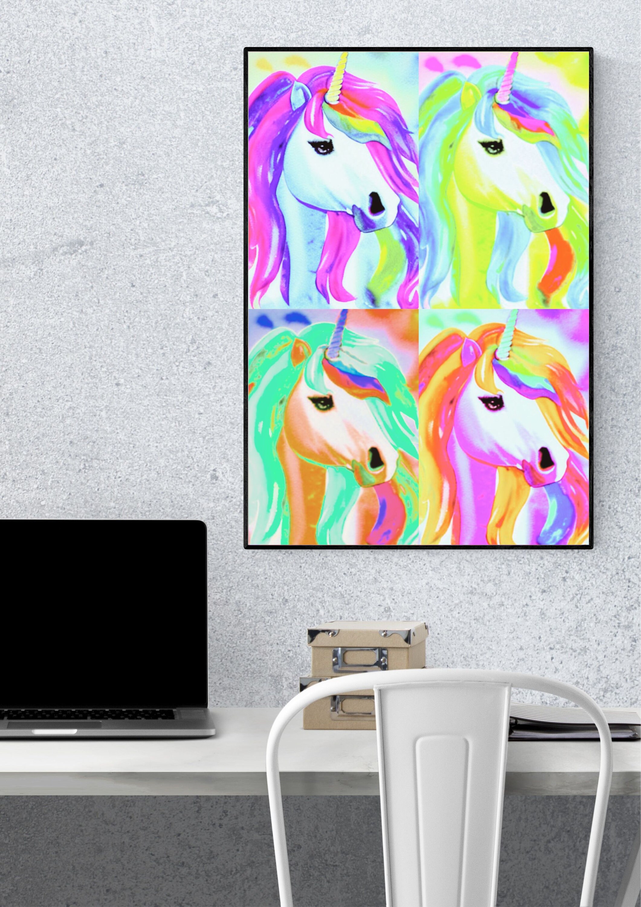 Andy Warhol Inspired Unicorns Digital Wall Art Print - Etsy