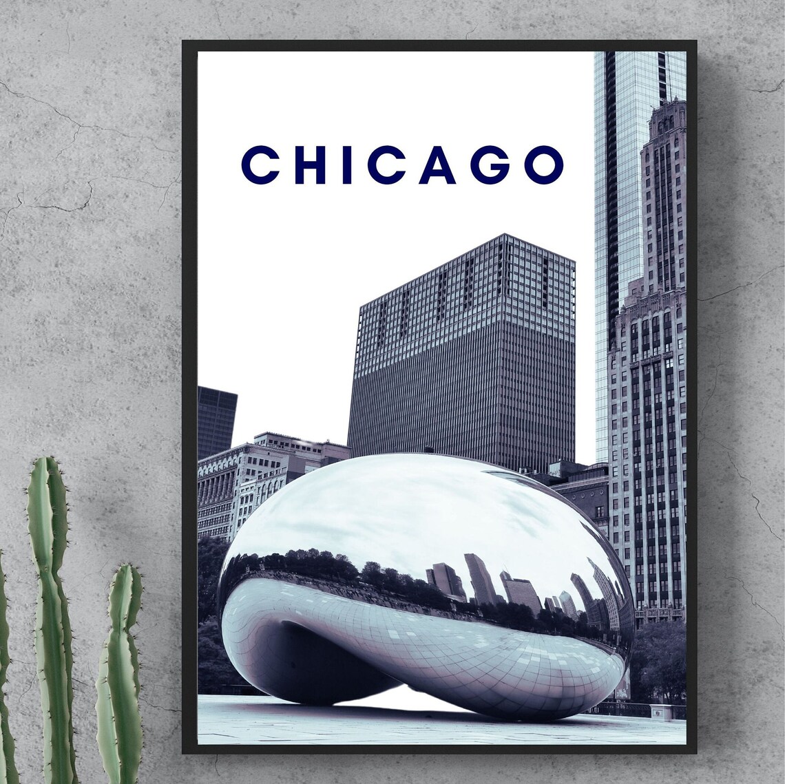 Full Set of Five 5 Chicago Cloud Gate Bean Prints. Home - Etsy