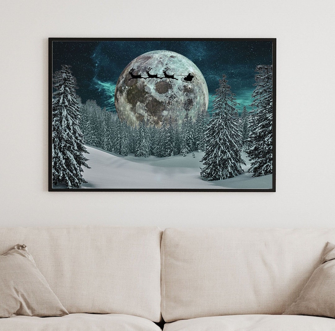 Santa Moon Horizontal Landscape - Etsy