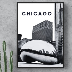 Full Set of Five 5 Chicago Cloud Gate Bean Prints. Home - Etsy