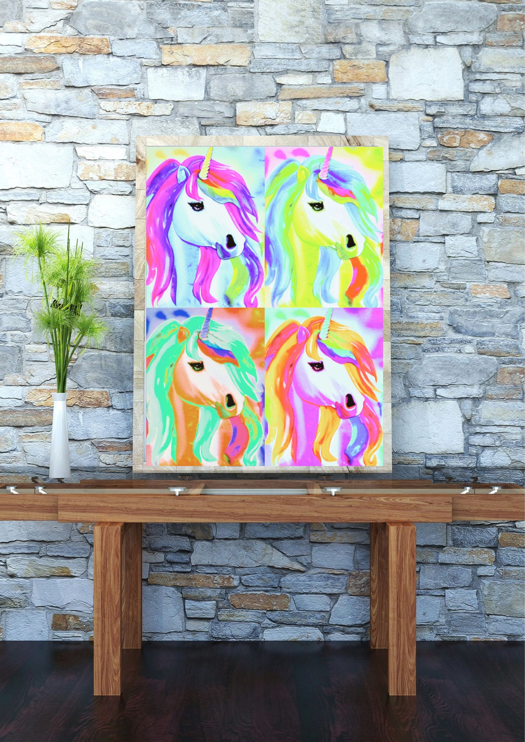 Andy Warhol Inspired Unicorns Digital Wall Art Print - Etsy