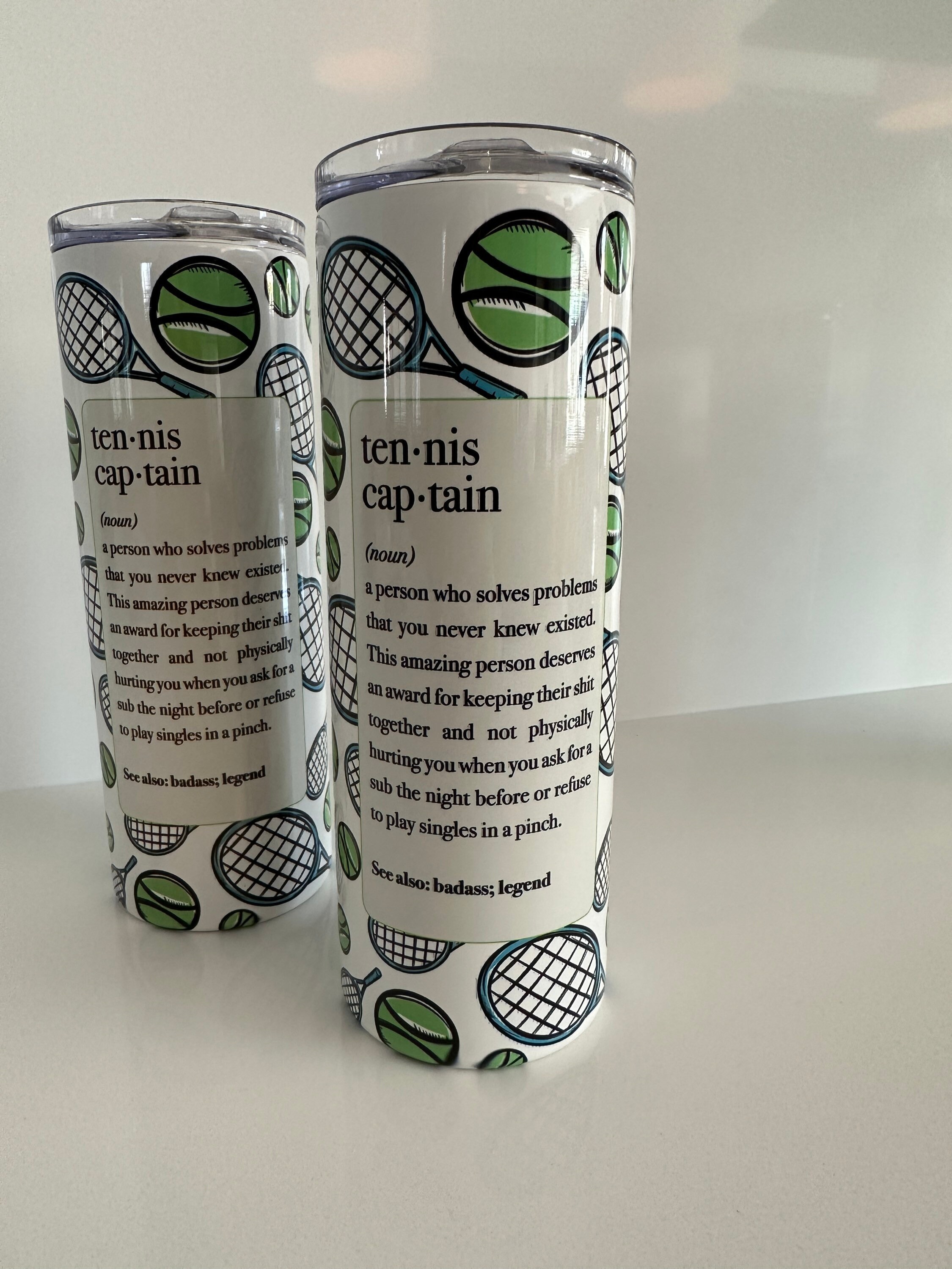 Tennis Captain Water Bottle - Etsy