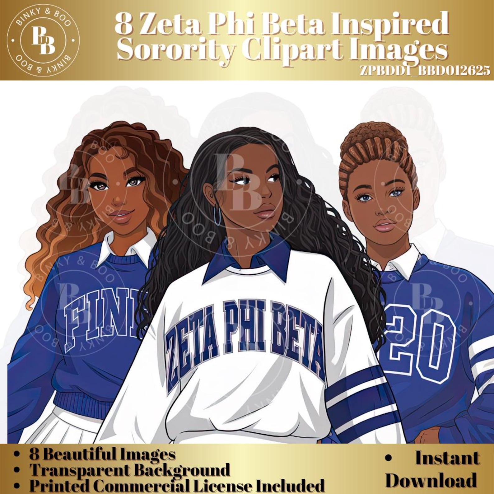 African American Sorority | Zeta Phi Beta Themed Clipart Dolls ...