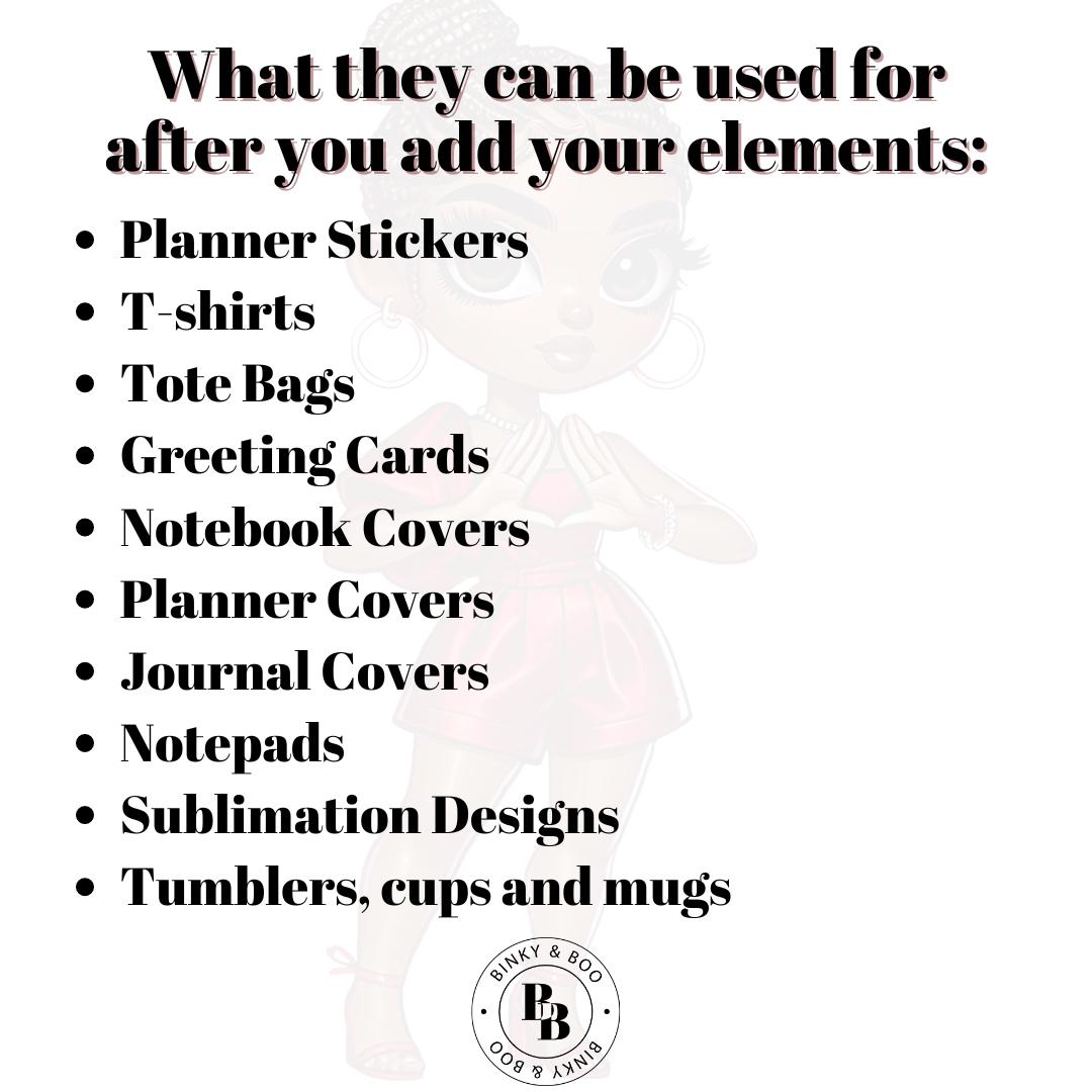 African American Sorority | Delta Themed Chibi Dolls | Versatile ...