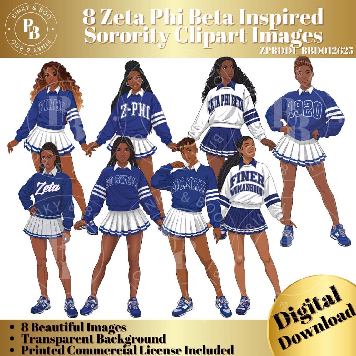 African American Sorority | Zeta Phi Beta Themed Clipart Dolls ...