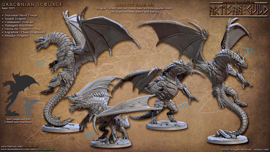Assault Dragons -draconian Scourge -type - Minature - Dnd Miniatures ...