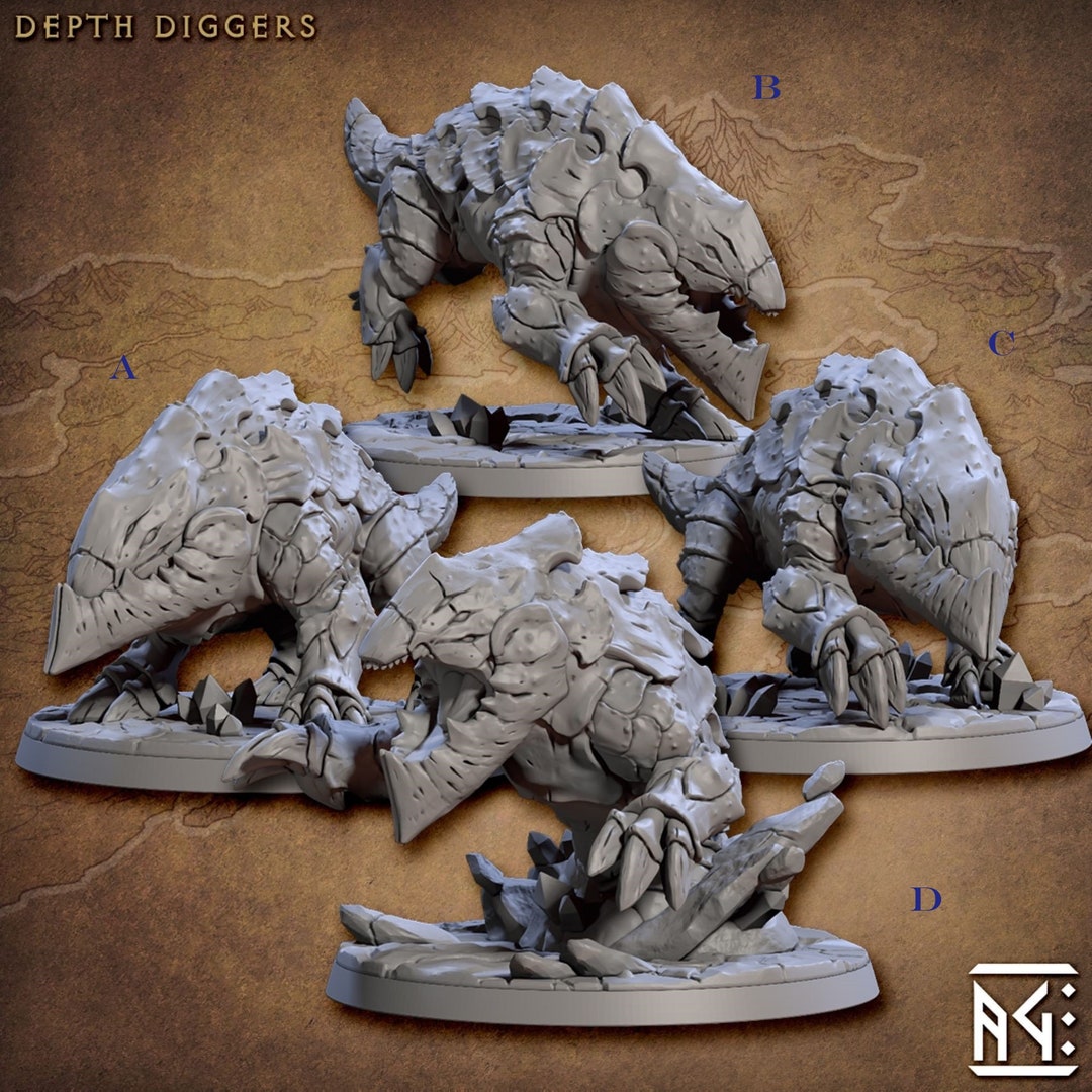 Wild Depth Diggers - Gnomes of Golemmar- Bulette- Miniature - Dnd ...