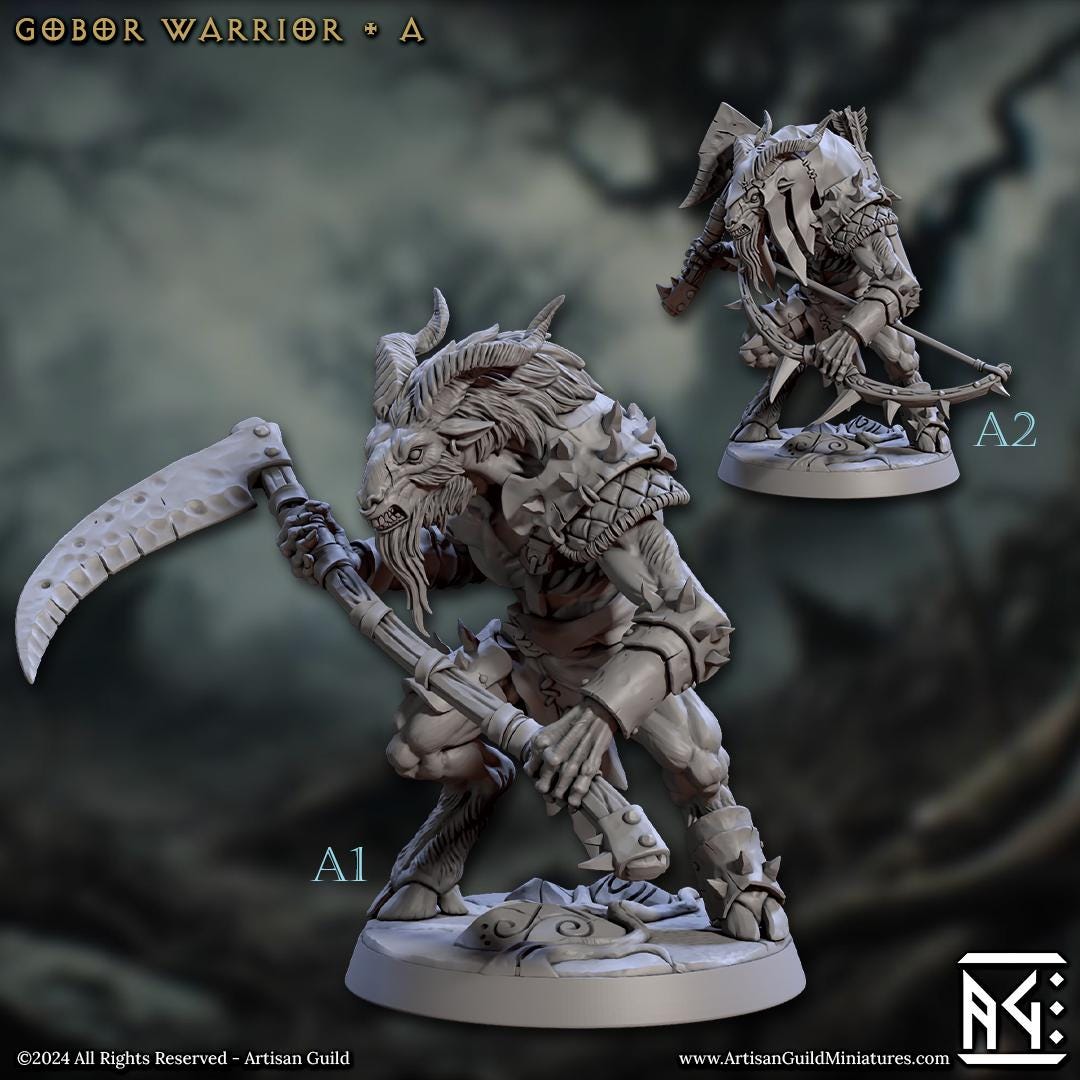Gobor Warrior Rise of the Beastmen Beastmen Miniature Dnd Miniatures Dungeons & Dragons ...