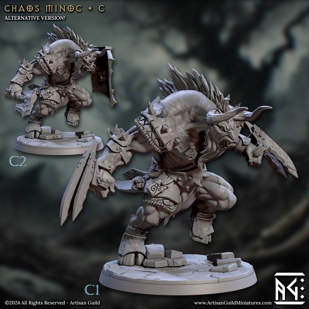 Chaos Minoc - Rise of the Beastmen - Beastmen - Miniature - Dnd ...