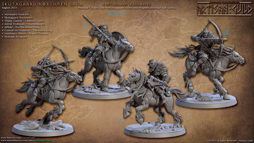 Skutagaard Warhorse - Skutagaard Northmen - Human Etsy- Miniature - Dnd ...