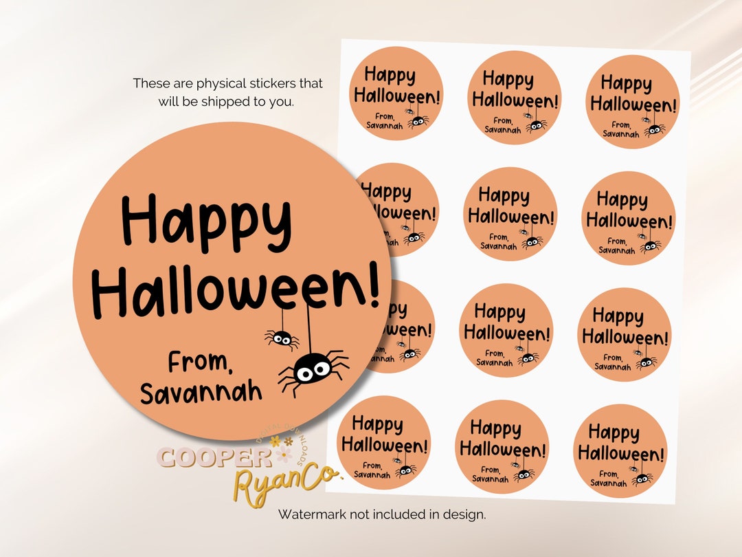 Trick or Treat Bag Stickers | Halloween Labels | Custom Halloween ...