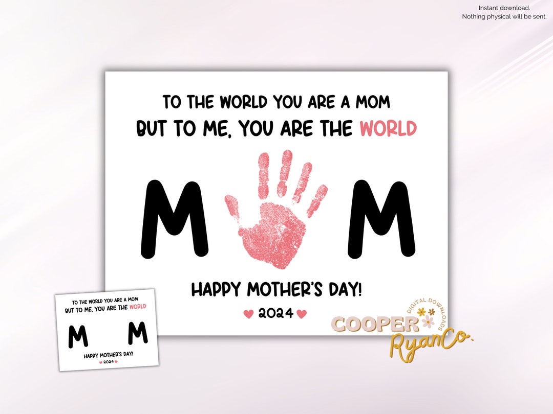 Mother's Day Printable, All About My Mom, Mothers Day Gift, Card for ...