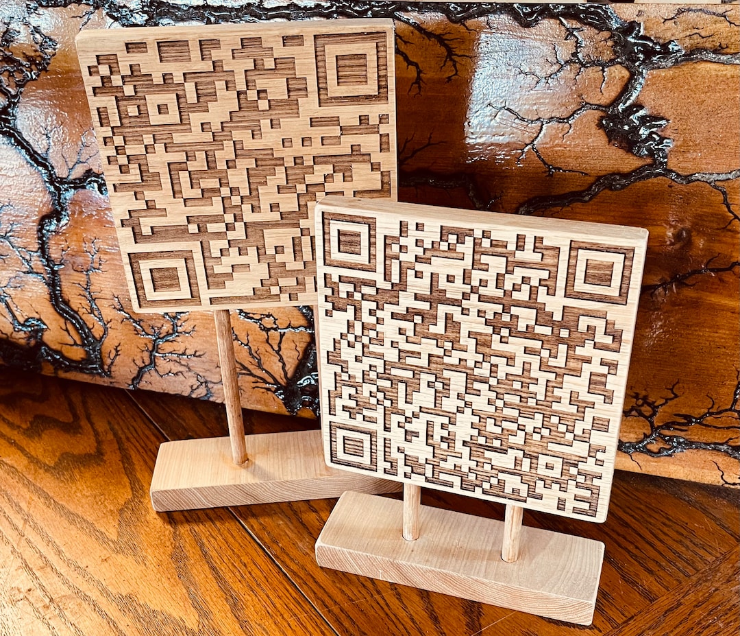 RECLAIMED WOOD QR Code Plaque. Qr Code for Website, Menu, Instructions ...