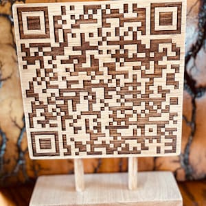RECLAIMED WOOD QR Code Plaque. Qr Code for Website, Menu, Instructions ...