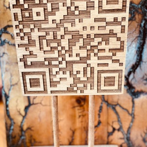 RECLAIMED WOOD QR Code Plaque. Qr Code for Website, Menu, Instructions ...