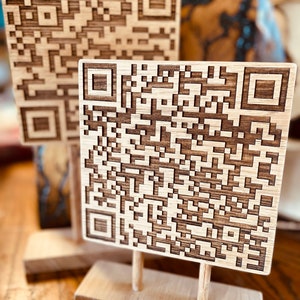 RECLAIMED WOOD QR Code Plaque. Qr Code for Website, Menu, Instructions ...