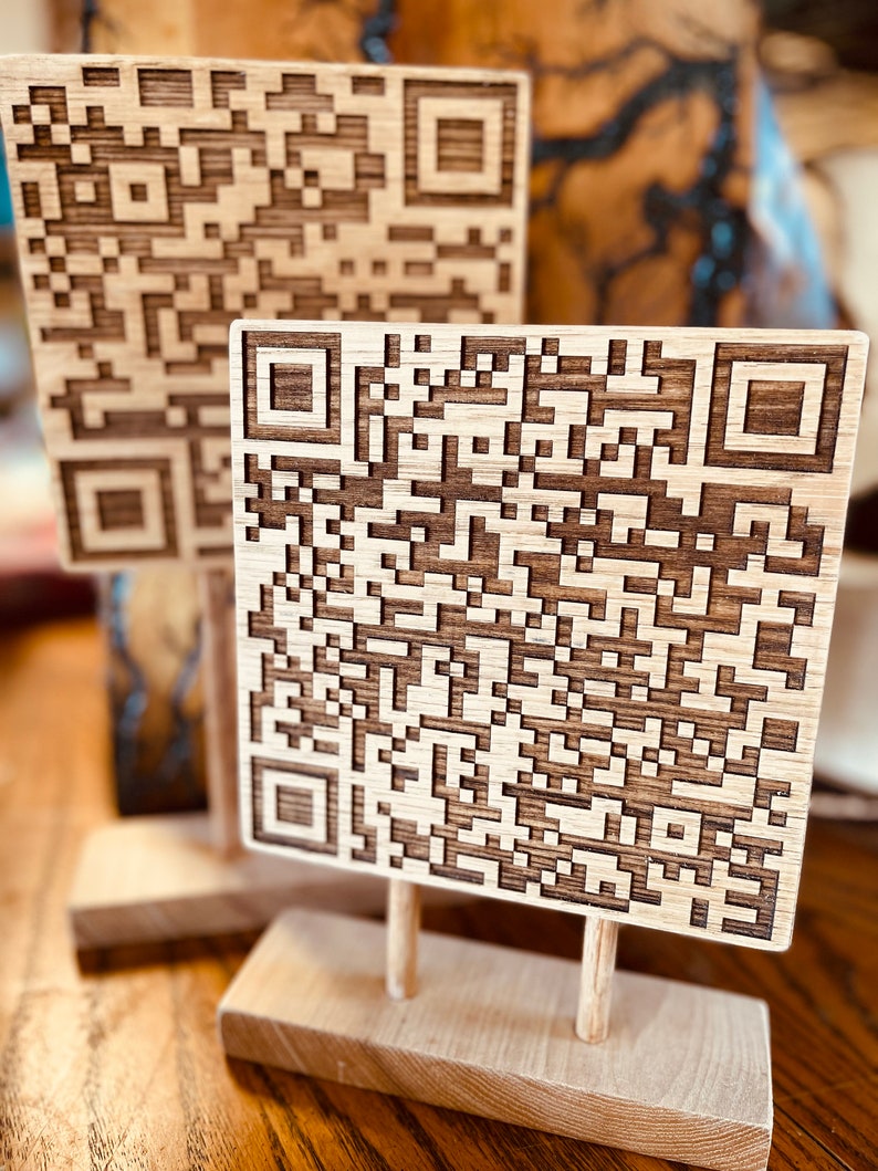 RECLAIMED WOOD QR Code Plaque. Qr Code for Website, Menu, Instructions ...