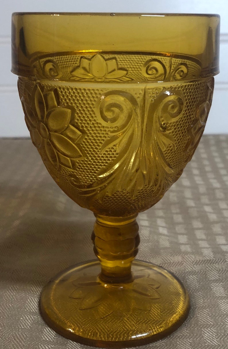 Amber Tiara Depression Glass 5 1/4" Tall - Etsy