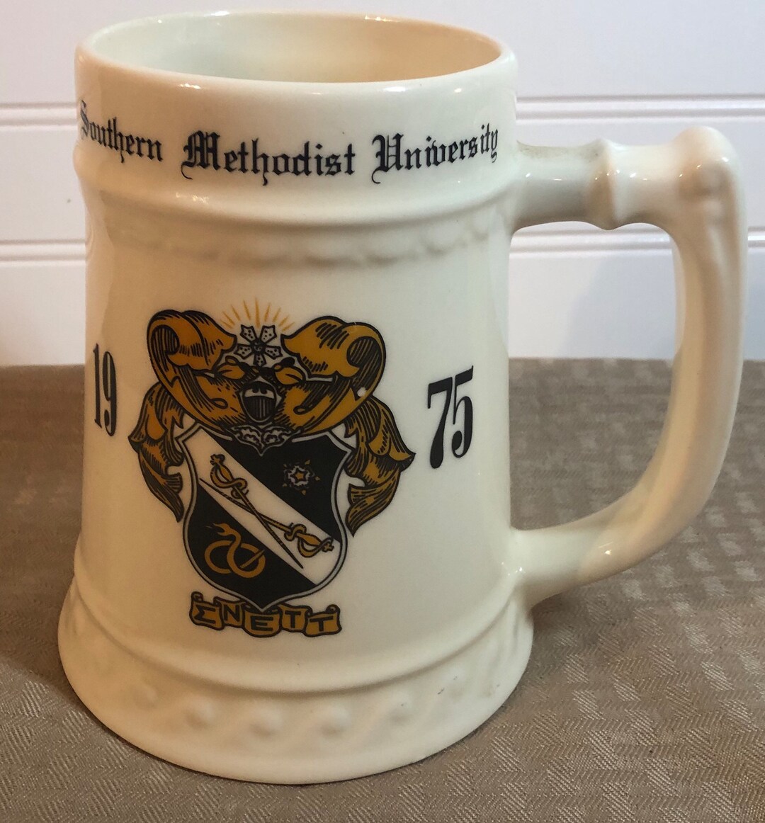 Vintage Southern Methodist University Ceramic Stein Mug 1975 6 1/4 ...