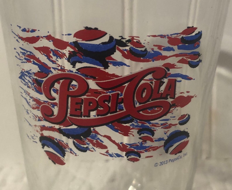 Vtg Pepsi Cola Drinking Glass 6" Tall - Etsy