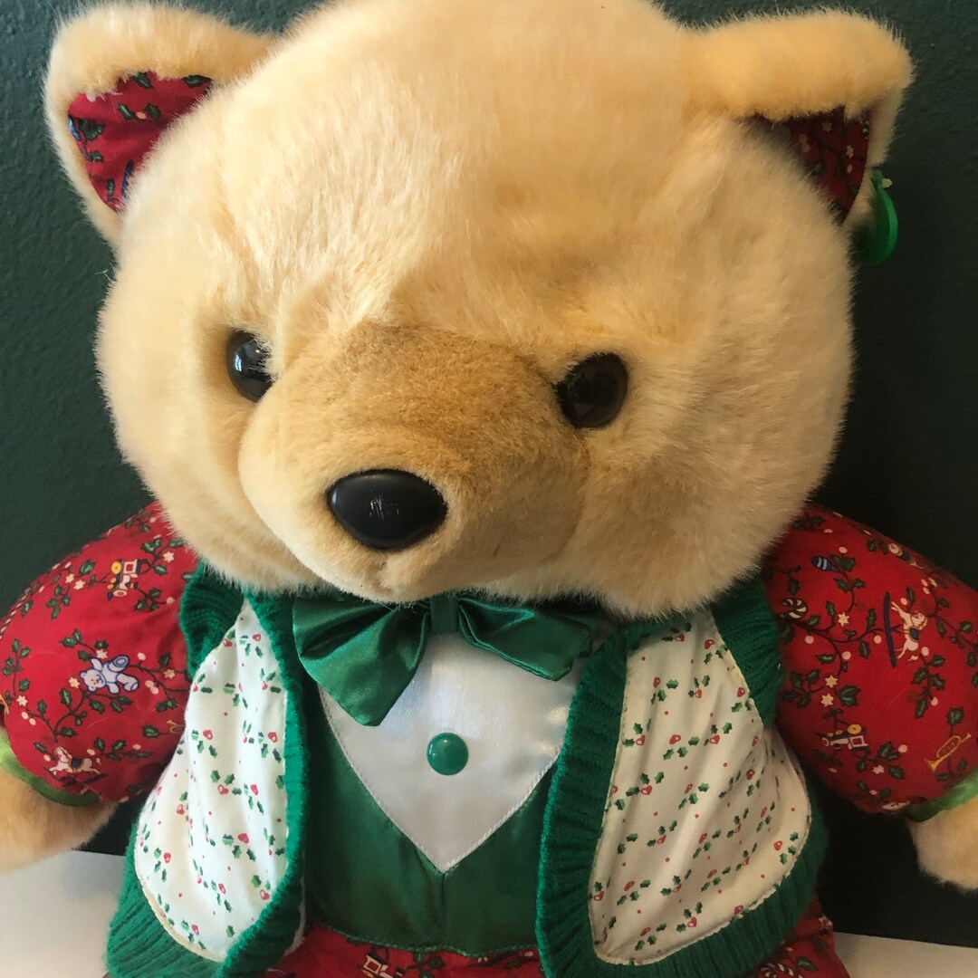 Vintage Christmas Teddy Bear K Mart 1991 - Etsy