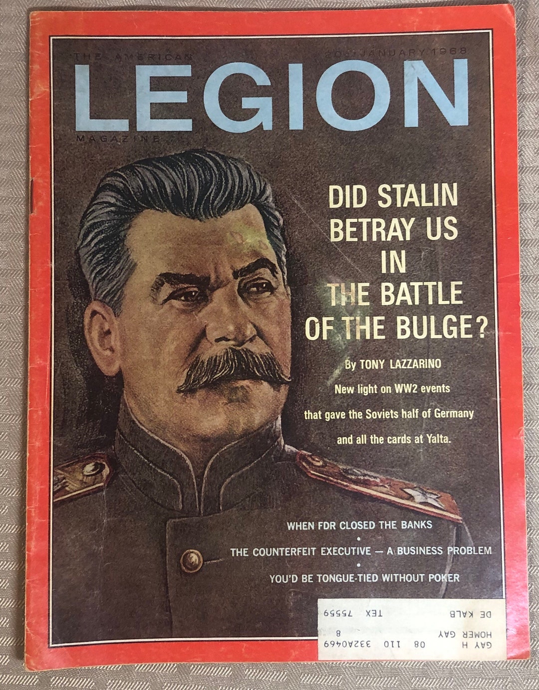 Vintage the American Legion Magazine 1968 Joseph Stalin - Etsy