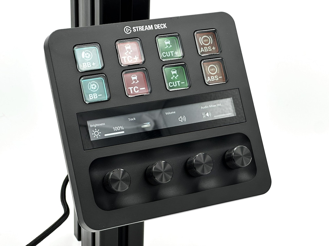 Stream Deck Plus Mount: Adjustable Sim Rig Cockpit, Button Box - Etsy