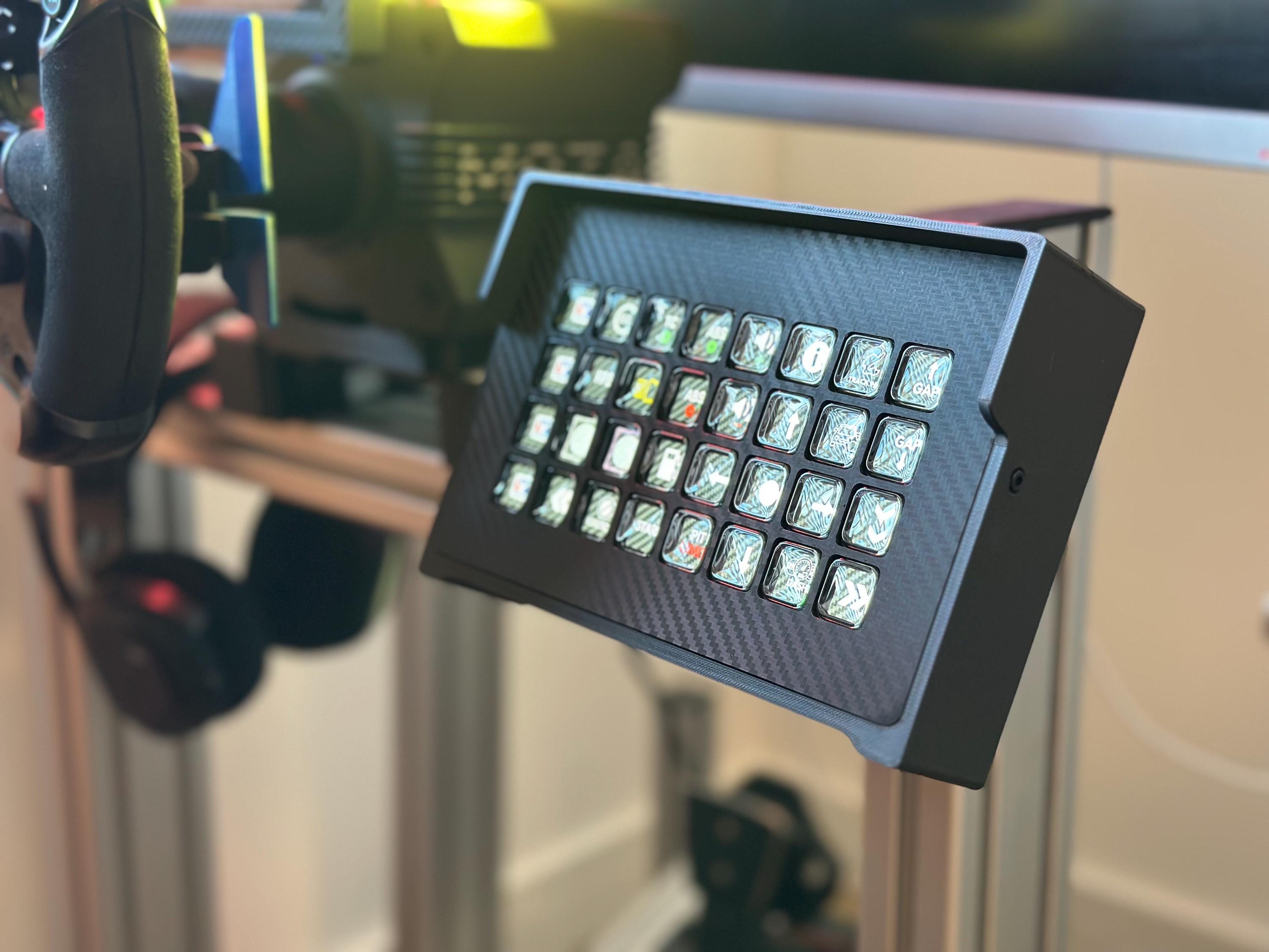 Stream Deck XL Enclosure - Streamdeck Mount: Adjustable Sim Racing Case ...