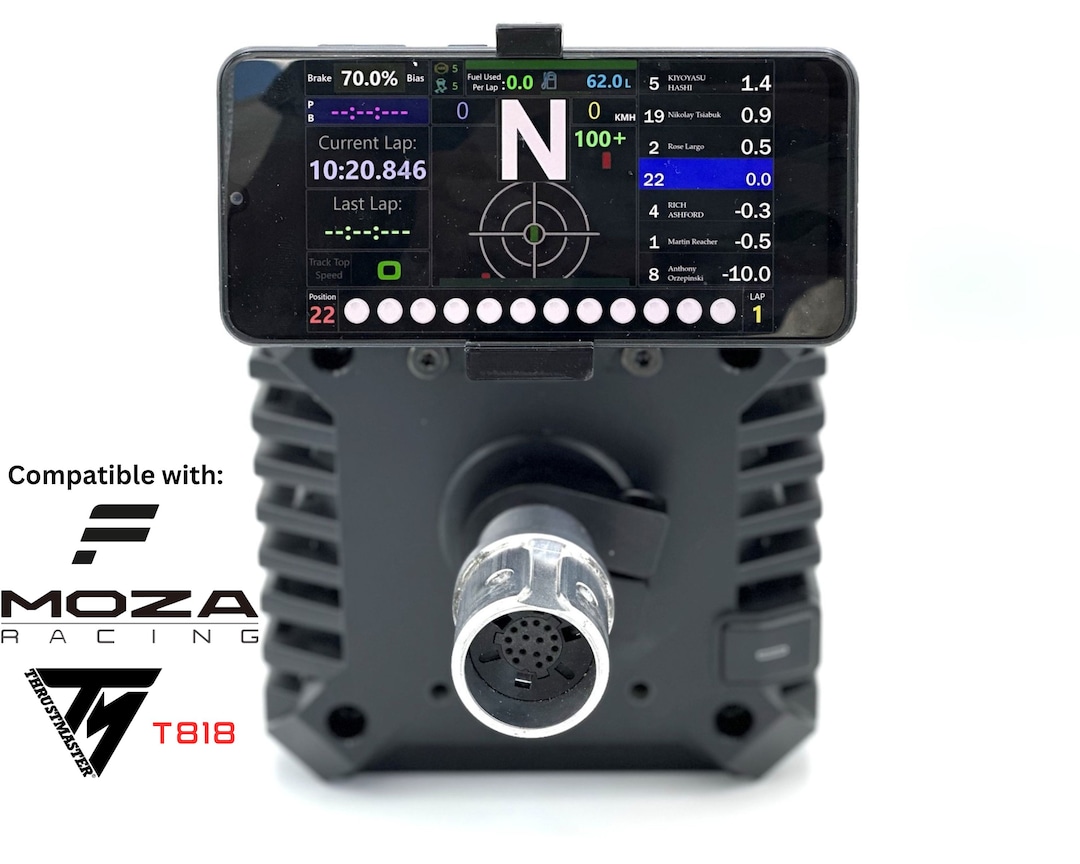 Adjustable Sim Racing Phone Mount: Fanatec, Moza, Simagic, Thrustmaster ...