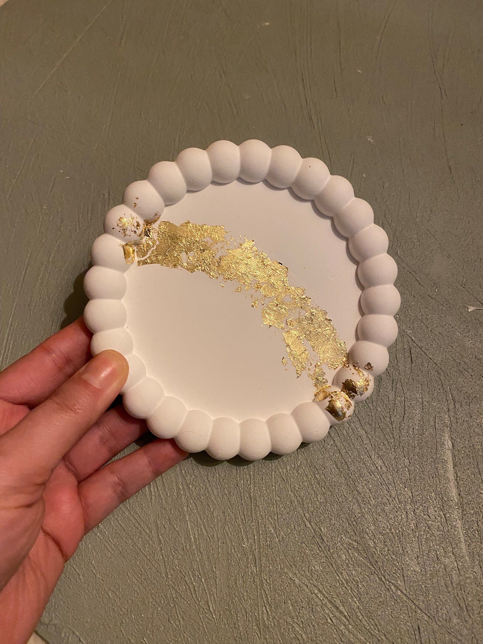 Modern Decorative Concrete Bubble Tray Decorated With Gold Leaf,unique Bubble Shaped Jewelry ...