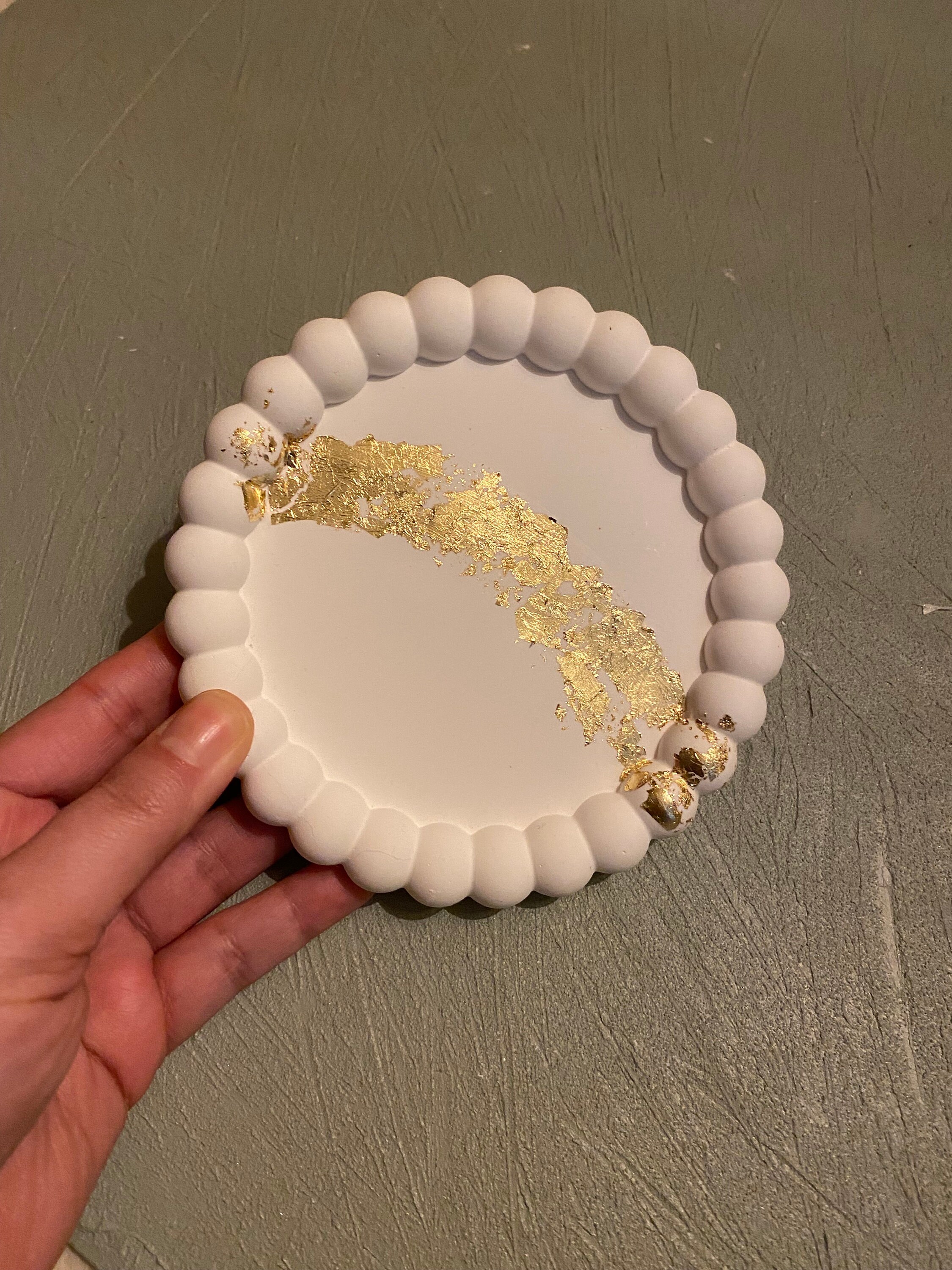 Modern Decorative Concrete Bubble Tray Decorated With Gold Leaf,unique ...