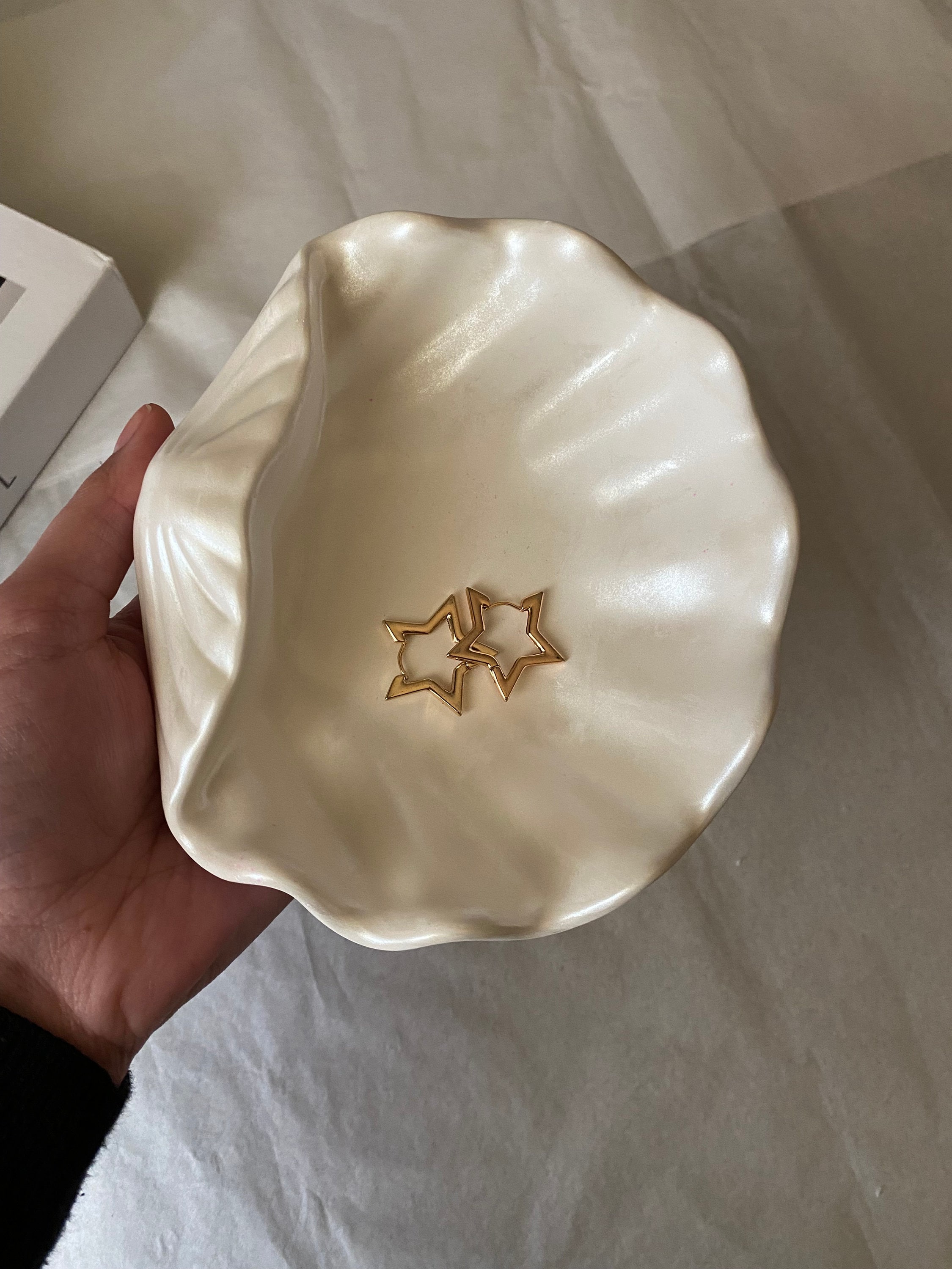 Large Seashell Concrete Tray for Coastal Home Decor, Seashell Shaped ...