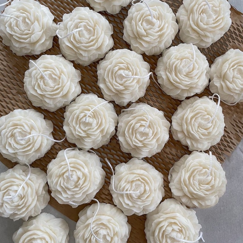 Peony Flower Candles - Etsy