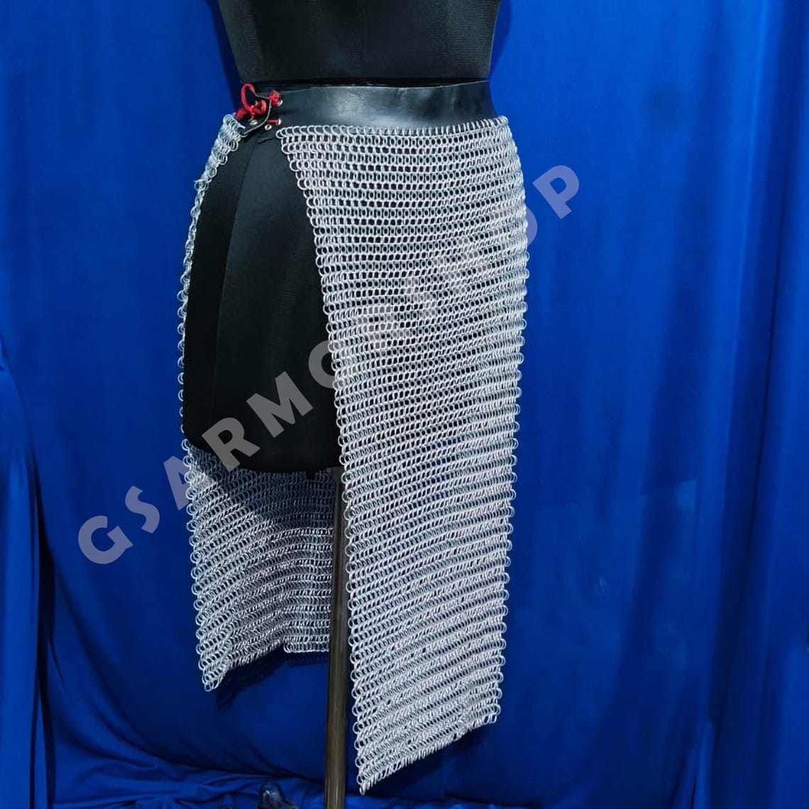 Chainmail Long Skirt With Leather Belt, Aluminum 10MM Butted Ring ...