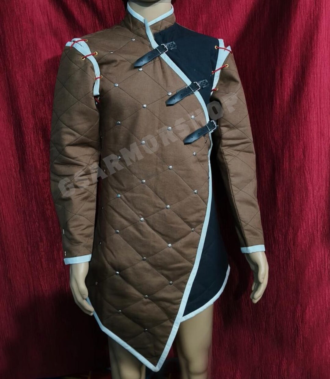 Medieval Gambeson Witcher & Larp Gambeson Padded Armor Costume, Black ...