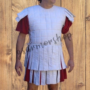 Roman Subarmalis - White Roman Costume, Viking Tunica Dress, Halloween ...