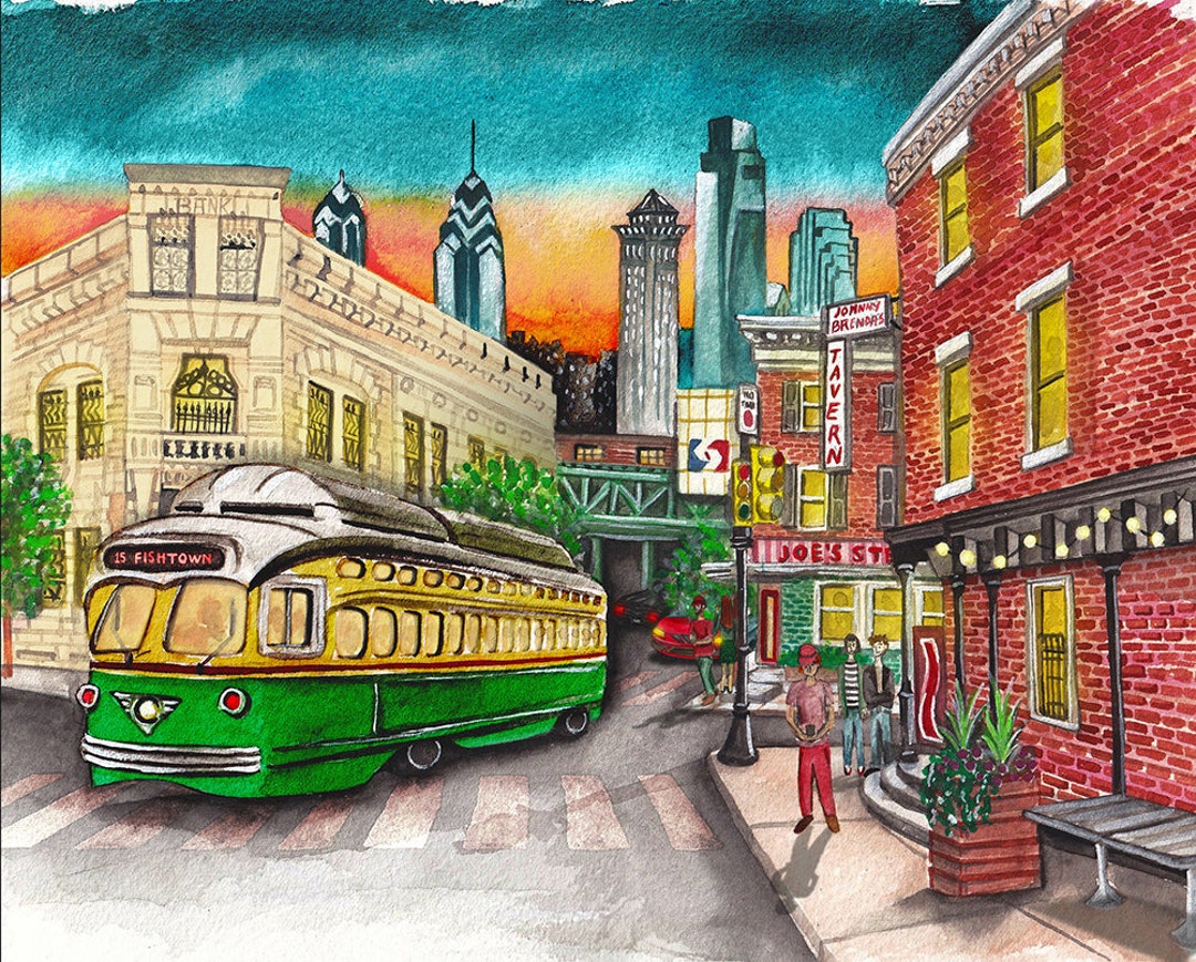 Fishtown, Philadelphia | Art Print of Original Painting. Philadelphia ...