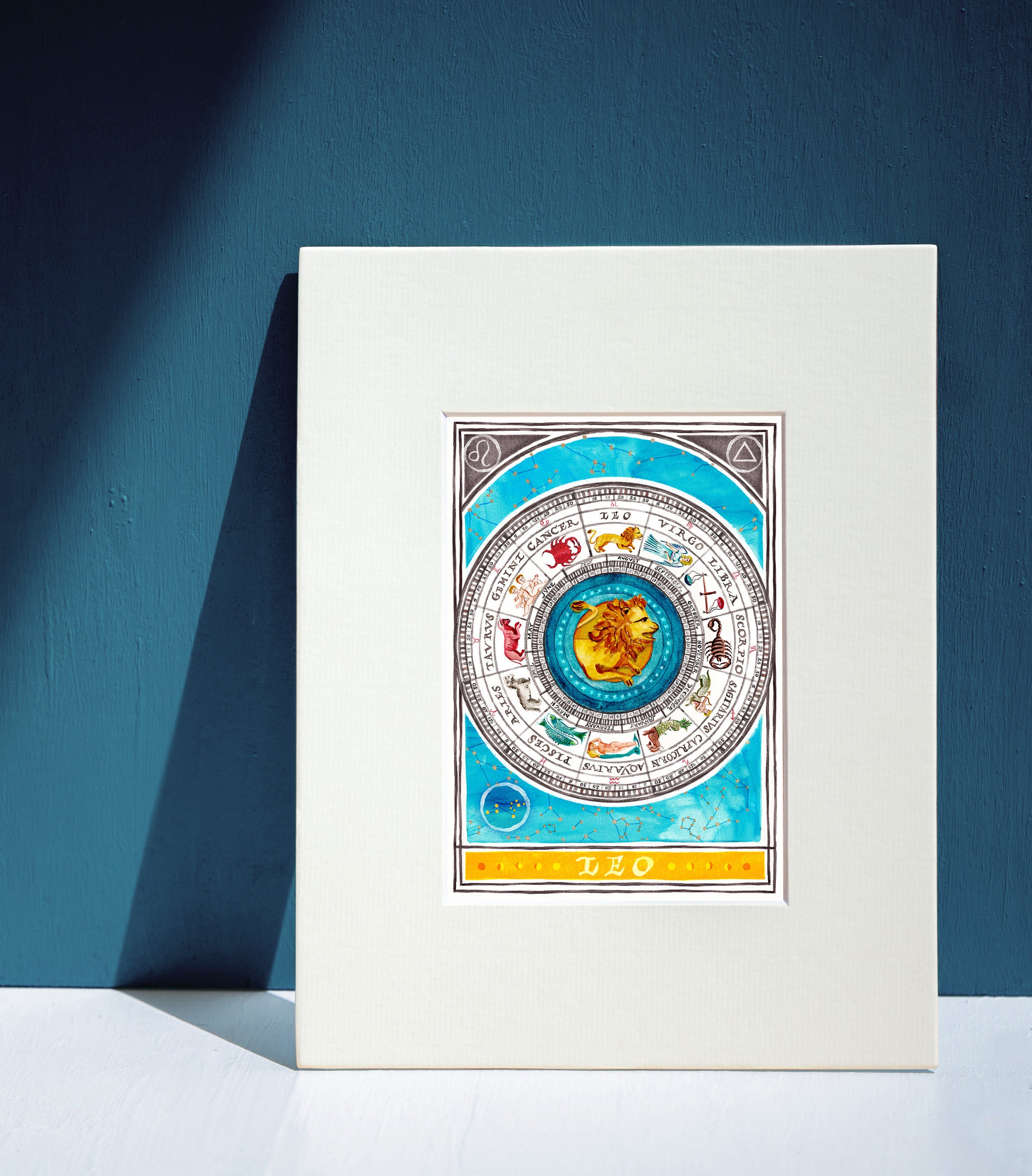 LEO Celestial Zodiac Calendar | Art Print of Original Painting ...