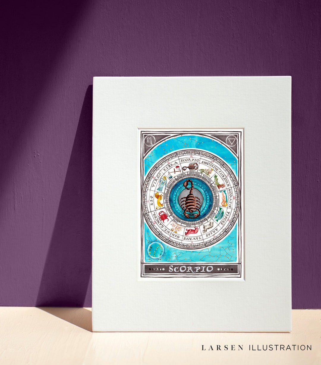 Scorpio Celestial Zodiac Calendar | Art Print of Original Painting ...