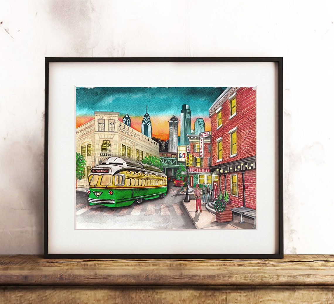 Fishtown, Philadelphia | Art Print of Original Painting. Philadelphia ...