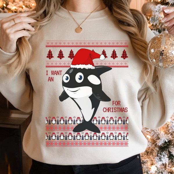 Christmas Orca Sweater - Etsy