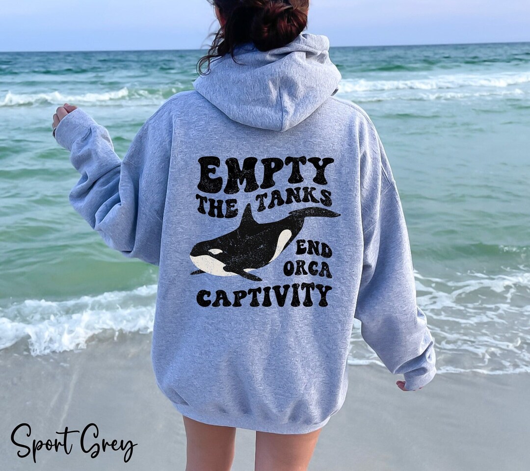 Empty the Tanks End Orca Captivity Hoodie, Orca Hooded Sweatshirt ...