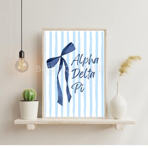 Alpha Delta Pi Wall Art, Sorority Art Prints, Adpi Wall Art, Preppy ...