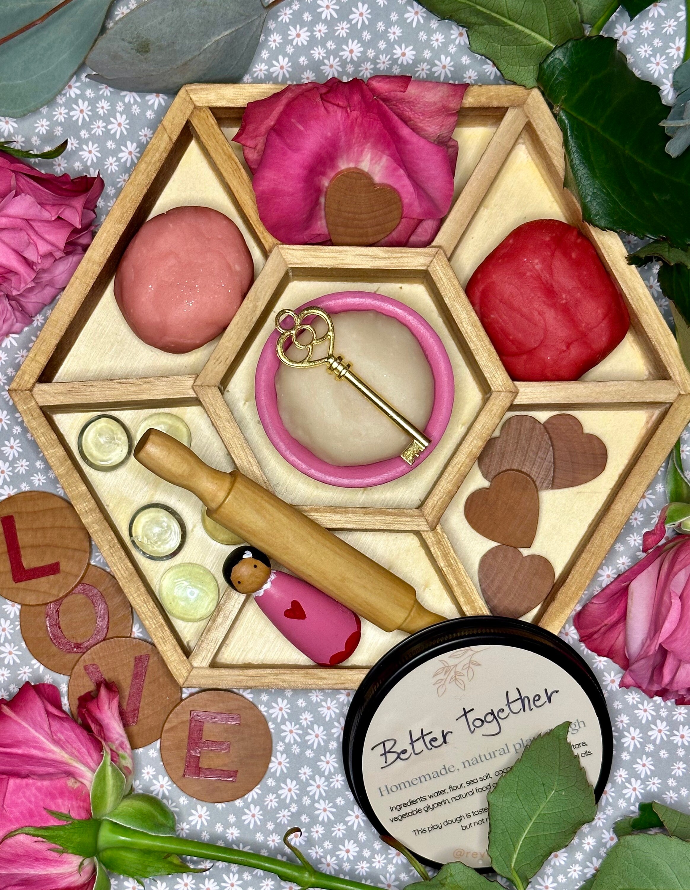 Valentine's Day Natural Play Dough, Better Together Biodegradable Red ...